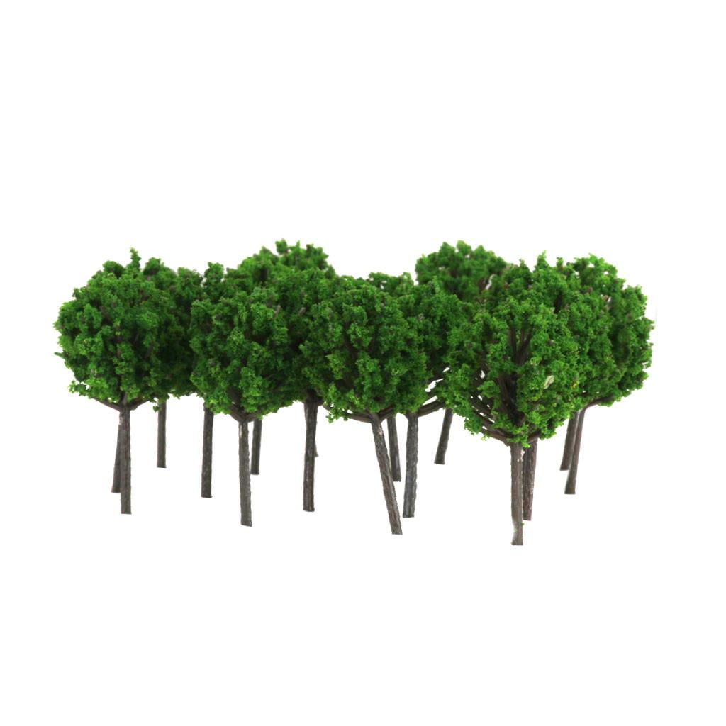 50x Model Train Layout Trees Railway Building Garden Scenery 4cm ...