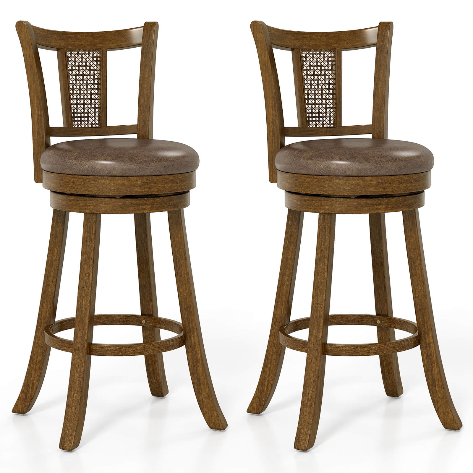 Click here for Costway Set Of 2 Bar Stools 30 Swivel Bar Chairs W... prices