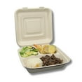 Plant Plate 100 Pack Biodegradable 9x9 3 Compartment Heavy Duty Bagasse ...