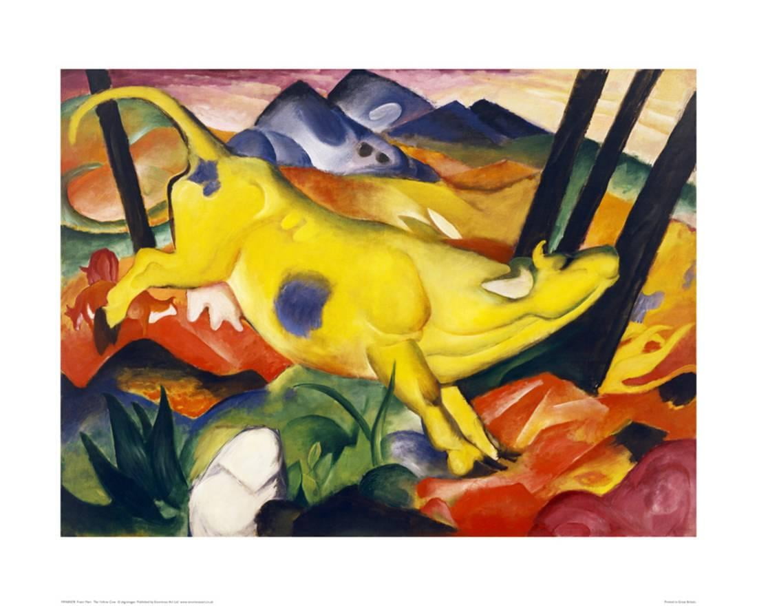 The Yellow Cow Giclee Print by Franz Marc Sold by Art.Com - Walmart.com
