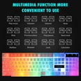 RGB Gaming Keyboard and Mouse Combo,USB Wired Light Up Keyboard ...