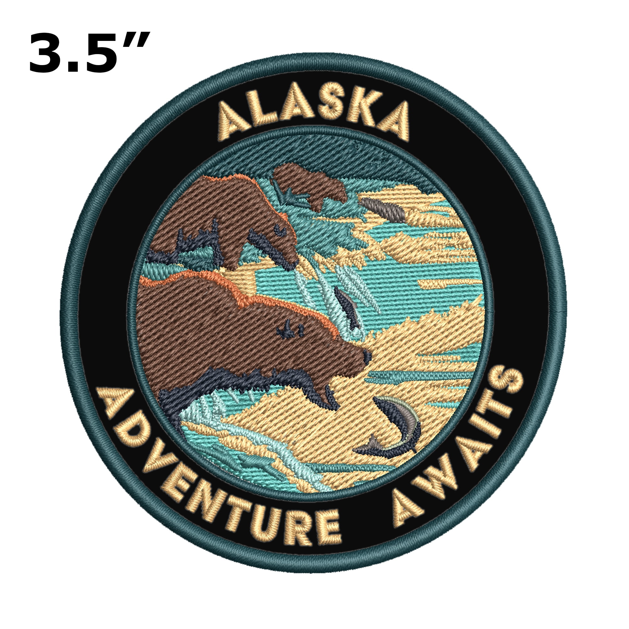 Buy Adventure Awaits! Alaska 3.5 Inch Iron Or Sew On Embroidered Fabric ...
