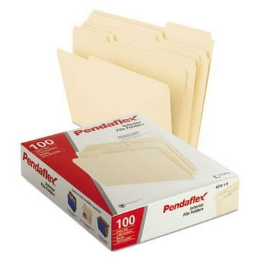 Pendaflex Archival File Folders Letter Size 100/Pkg-Manila, 1/3 Cut Tab ...
