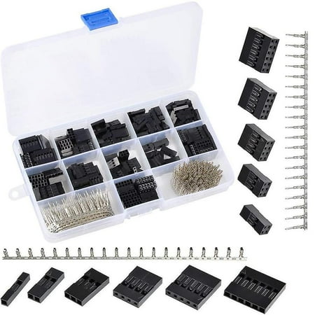 620pcs Dupont Connector 2.54mm Jumper Wire Pin Header Housing Kit ...