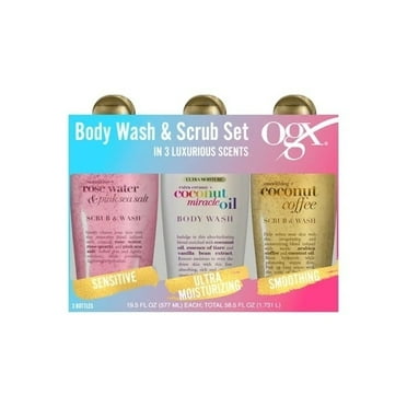 OGX Amethyst & Lavender Body Scrub & Wash, 19.5 Fluid Ounce (Pack of 2 ...