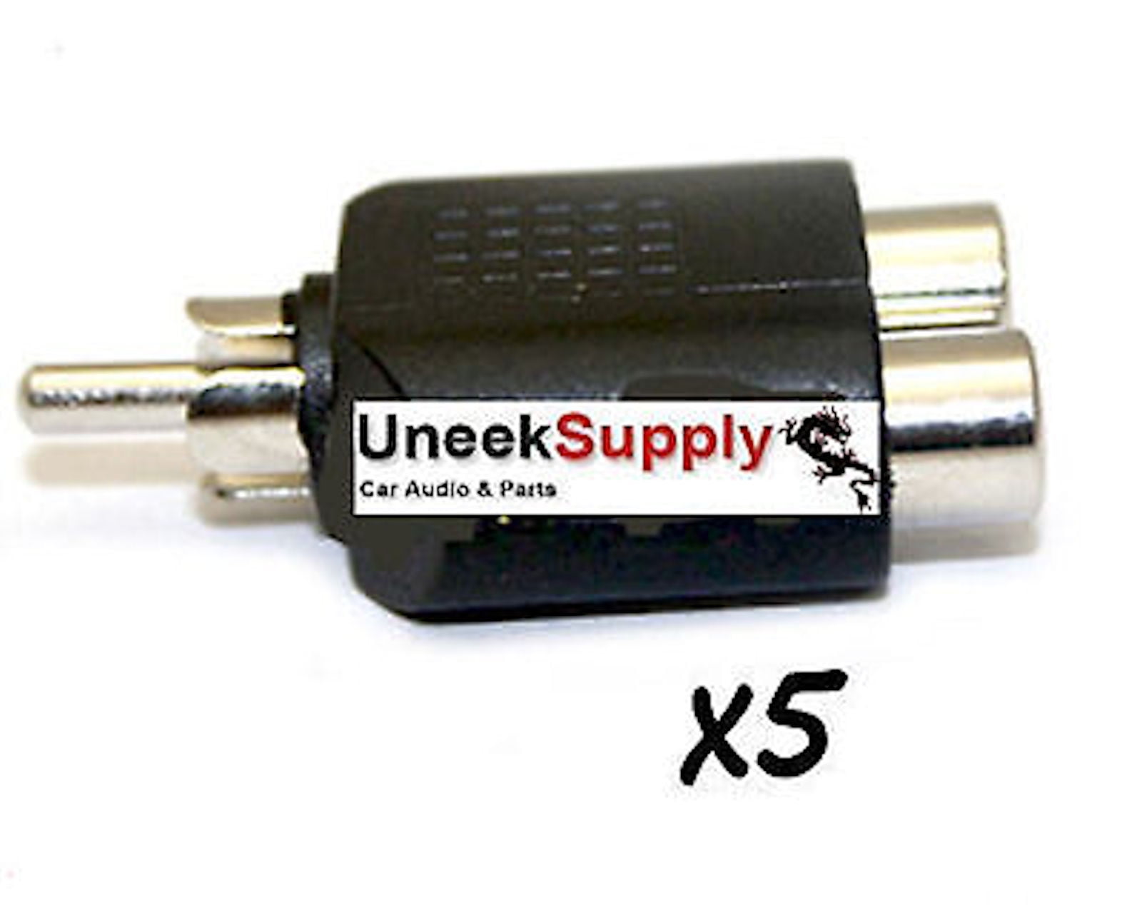 New 1 Male to 2 Female RCA PLUG AV Splitter Adapter 5 Pack - Walmart.com