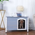 Petsfit Inside Doggie House, Ventilated Wooden Cat/Dog Houses with ...