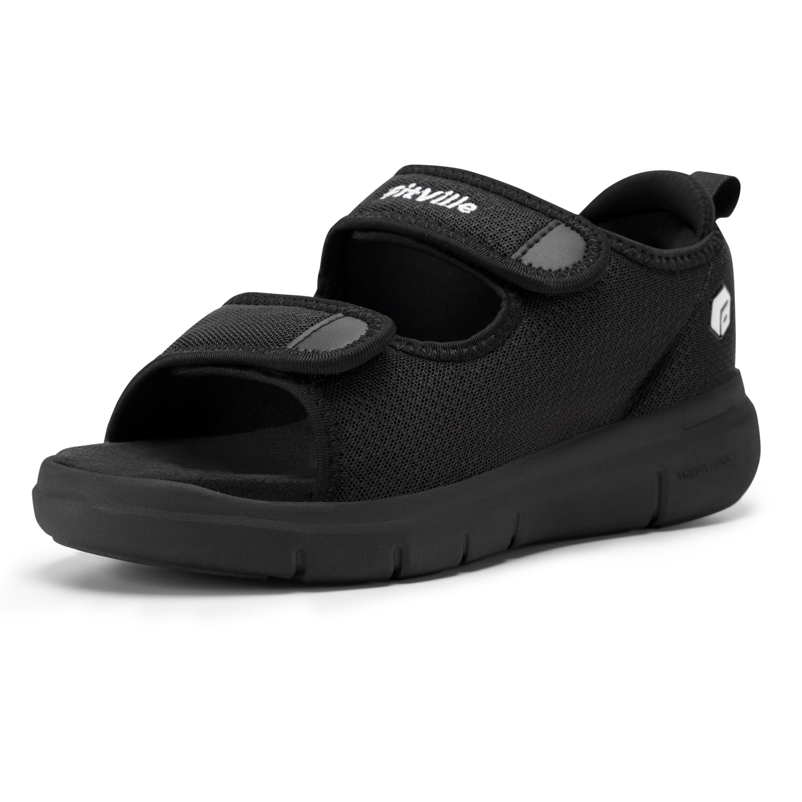 FitVille Men's Wide Arch Support Slipper Open Toe Sandals for Men ...