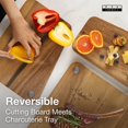 Sango Atelier Acacia Wood 3-Piece Stackable Cutting Board Set with ...