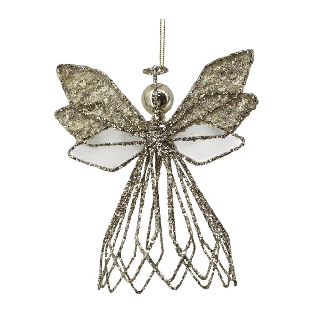 Adorno Navideño Holiday Time Ángel Dorado con Alambre Adorno 14.5cm ...