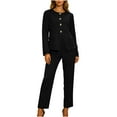 Busydd Womens Sets Business Casual Solid Color Two Piece Sets for Women ...