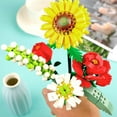 Mini Building Blocks Flower Bouquet Set,Artificial Flowers Red Roses ...