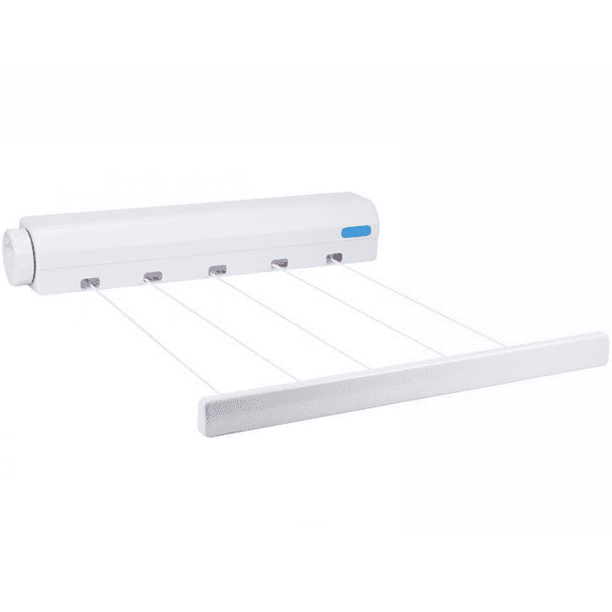 5-Line Tension Clothesline Retractable Dryer Rack Portable Laundry ...