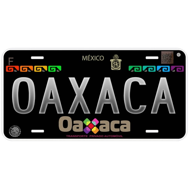 Black Oaxaca Mexico Novelty Car License Plate - Walmart.com