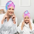 ber Hair Towel Wrap for Kids 2 Pack Rapid Drying with Button Turbans ...