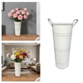 Galvanized Metal Vases Farmhouse French Flower Bucket Vases for Cut ...