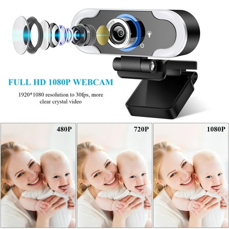 Computer Camera 1080P USB LED Web Camera White Light 1080P Computer ...