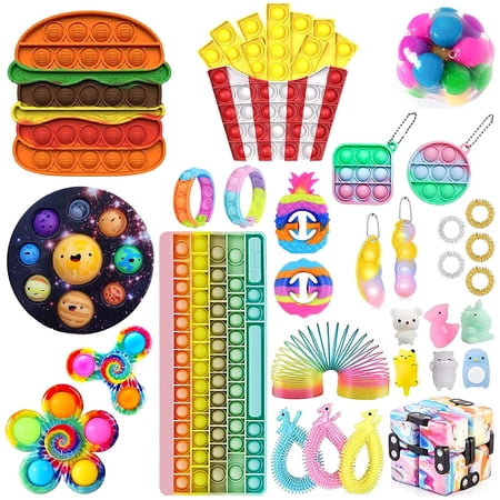 IGUOHAO Fidget Toys Pack Fidget Pack Big Sensory Keyboard Fidget Toys ...