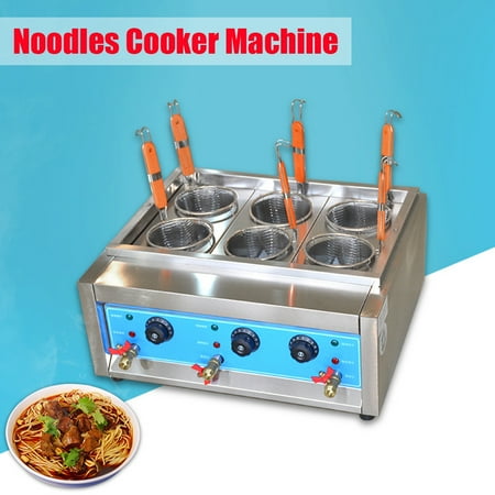 220v Pasta Counter-top Noodle Cooker Gas Pasta Noodle Cooker 4/6 Basket ...