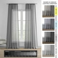 Gravel Grey Solid Faux Linen Sheer Curtain (1 Panel), Gravel Grey, 50W X 108L - Walmart.com