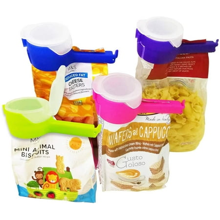 ZMLEVE Bag Clips for Food, Food Storage Sealing Bag Clips With Spouts ...