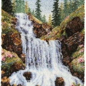 Rug Latch Hooking Kit Waterfalls (102x69cm printed canvas) - Walmart.com