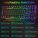 Y-FRUITFUL Wireless Lighted Keyboard Mouse Combo, 87 Keys, USB ...