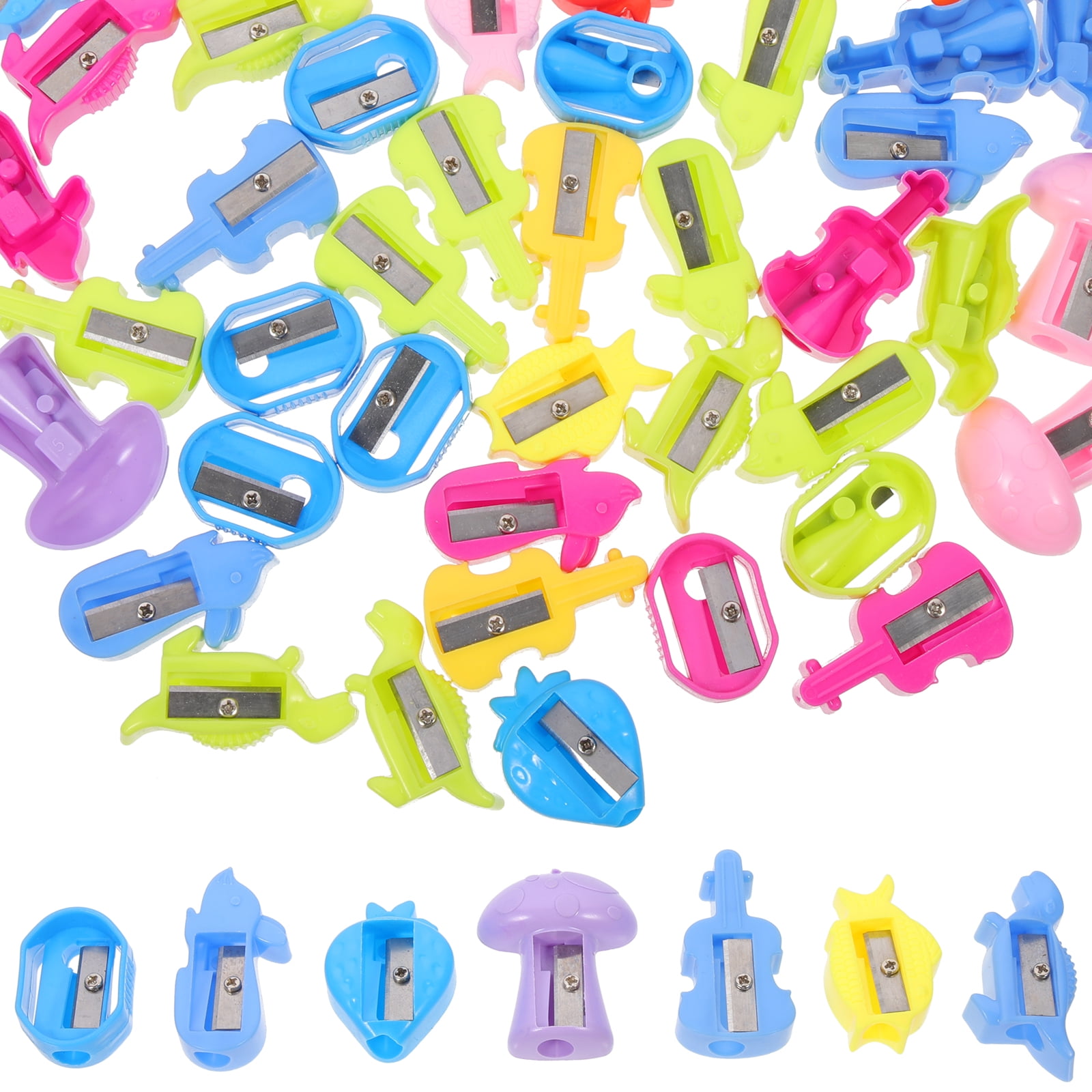 50 Pieces Adorable Manual Pencil Sharpeners in Assorted Colors for Kids ...
