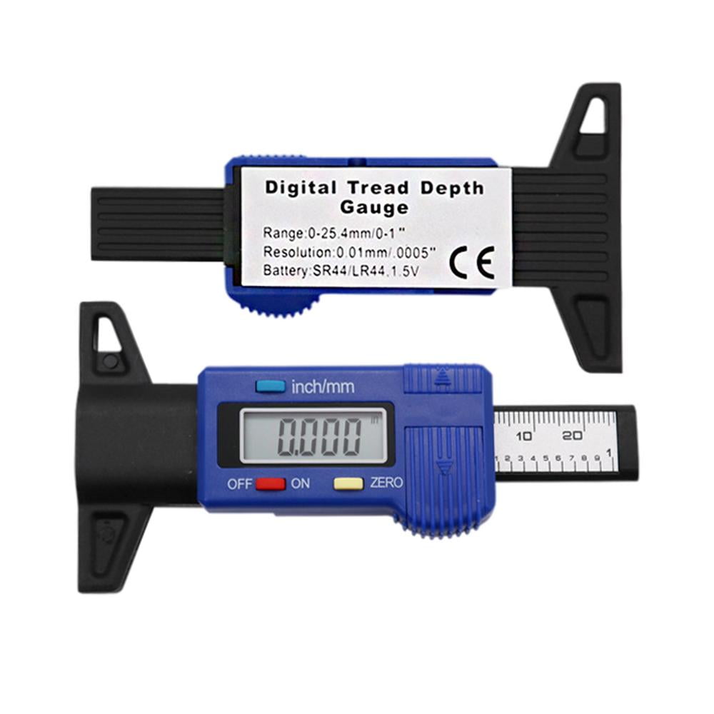 Tohuu Tire Gauge for Tread Depth Digital LCD Screen 0-25.4mm Metric/Inch Conversion Measuring ...