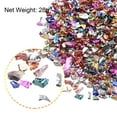 Uxcell 6 Colors Crushed Glass Chips, 1-4mm Irregular Sequins Metallic Color Glass 28g Colorful ...