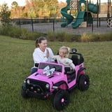 Hikiddo 12 Volt Kids Ride on Toys Truck, 2 Seater Electric Ride on Car ...