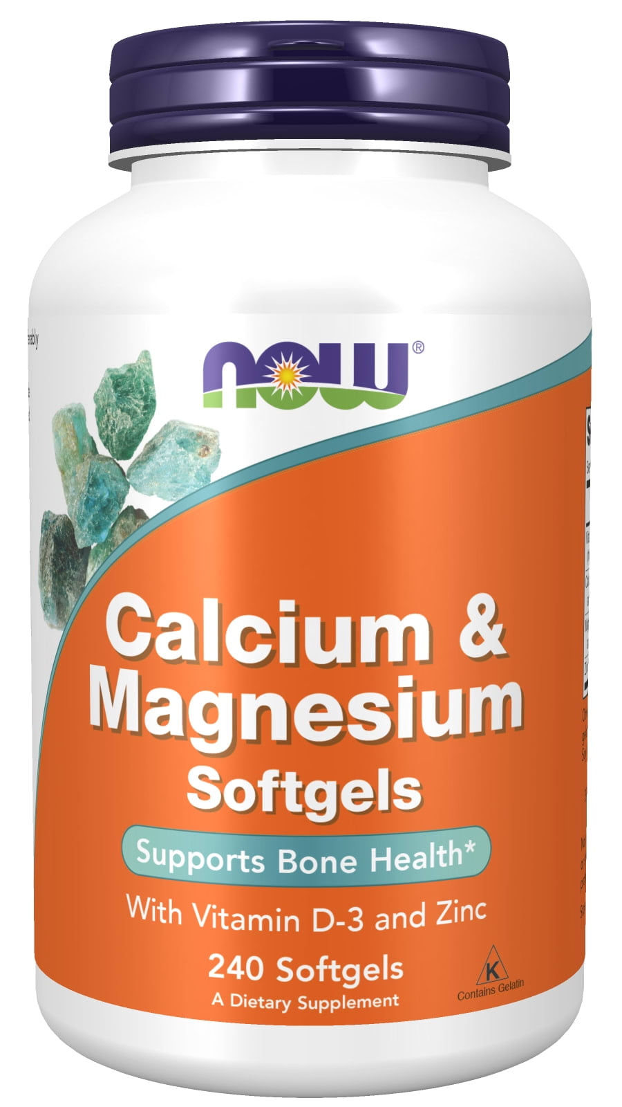 NOW Supplements, Calcium & Magnesium with Vitamin D-3 and Zinc ...