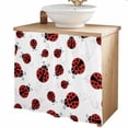 Cartoon Ladybug Cabinet Curtains 35"W x 35"L, Funny Animals Dot Modern ...