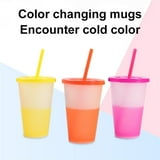 Cheers US 480ML Color Changing Tumbler Cups with Lids Straws - Reusable Bulk Tumblers with ...