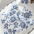 AOOOWER Artistic Floral Ceramic Platters With Coppers Alloy Base ...