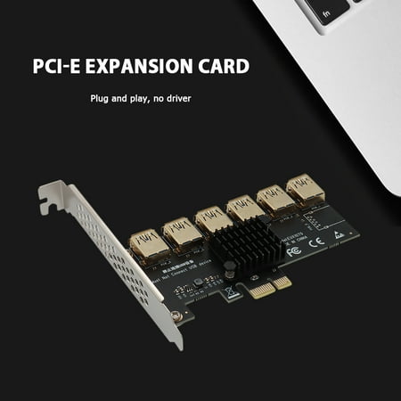 Clairlio PCIE 1 to 6 USB3.0 Riser Card ASM1187E BTC Mining Expansion ...