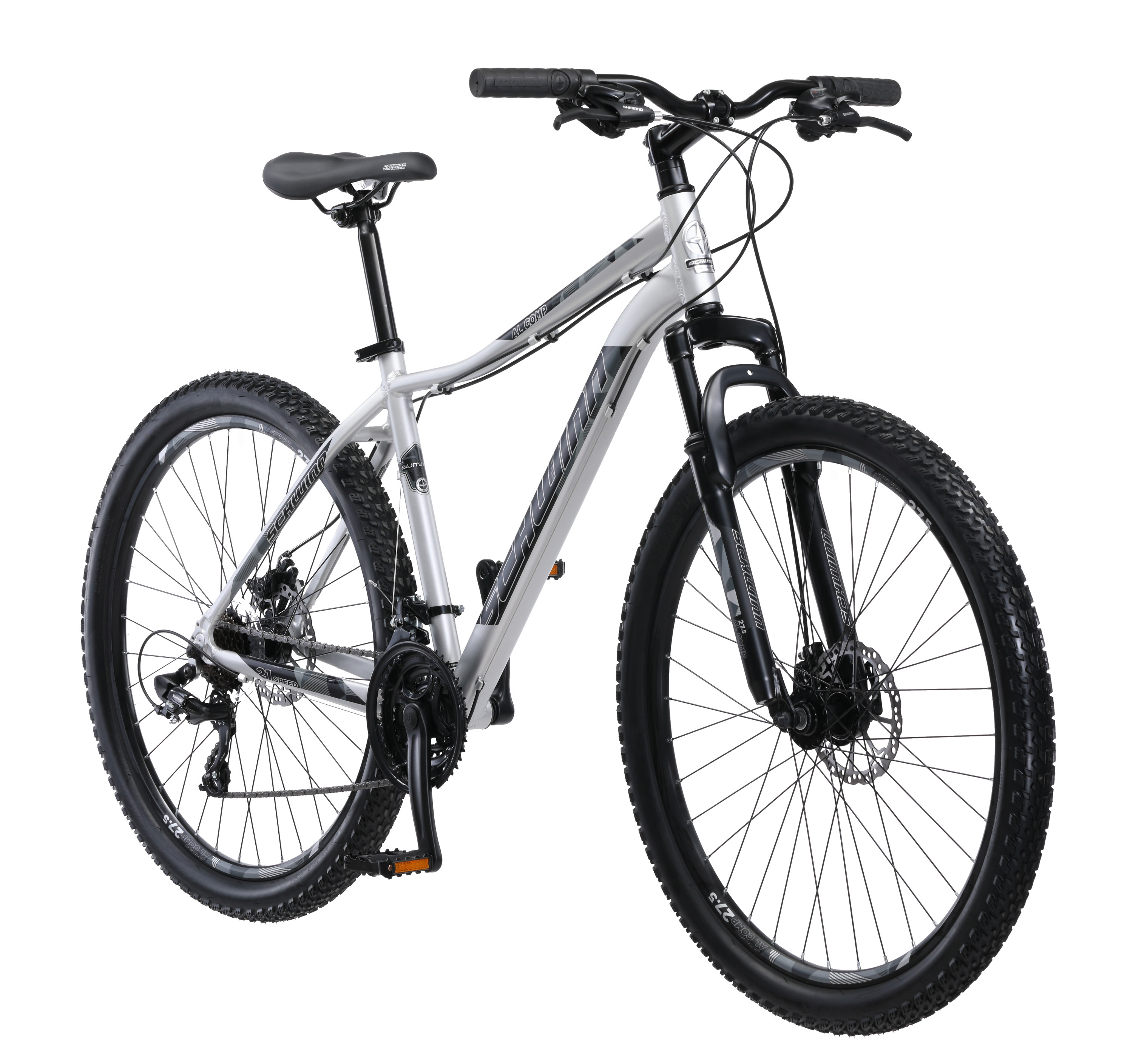Schwinn Aluminum Comp Mountain Bike 27 5 inch Wheels Mens Frame Grey Schwinn Aluminum Comp Mountain Bike 27 5 inch Wheels Mens Frame Grey