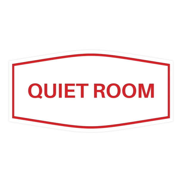 Signs ByLITA Fancy Quiet Room Sign (White/Red) - Small - Walmart.com