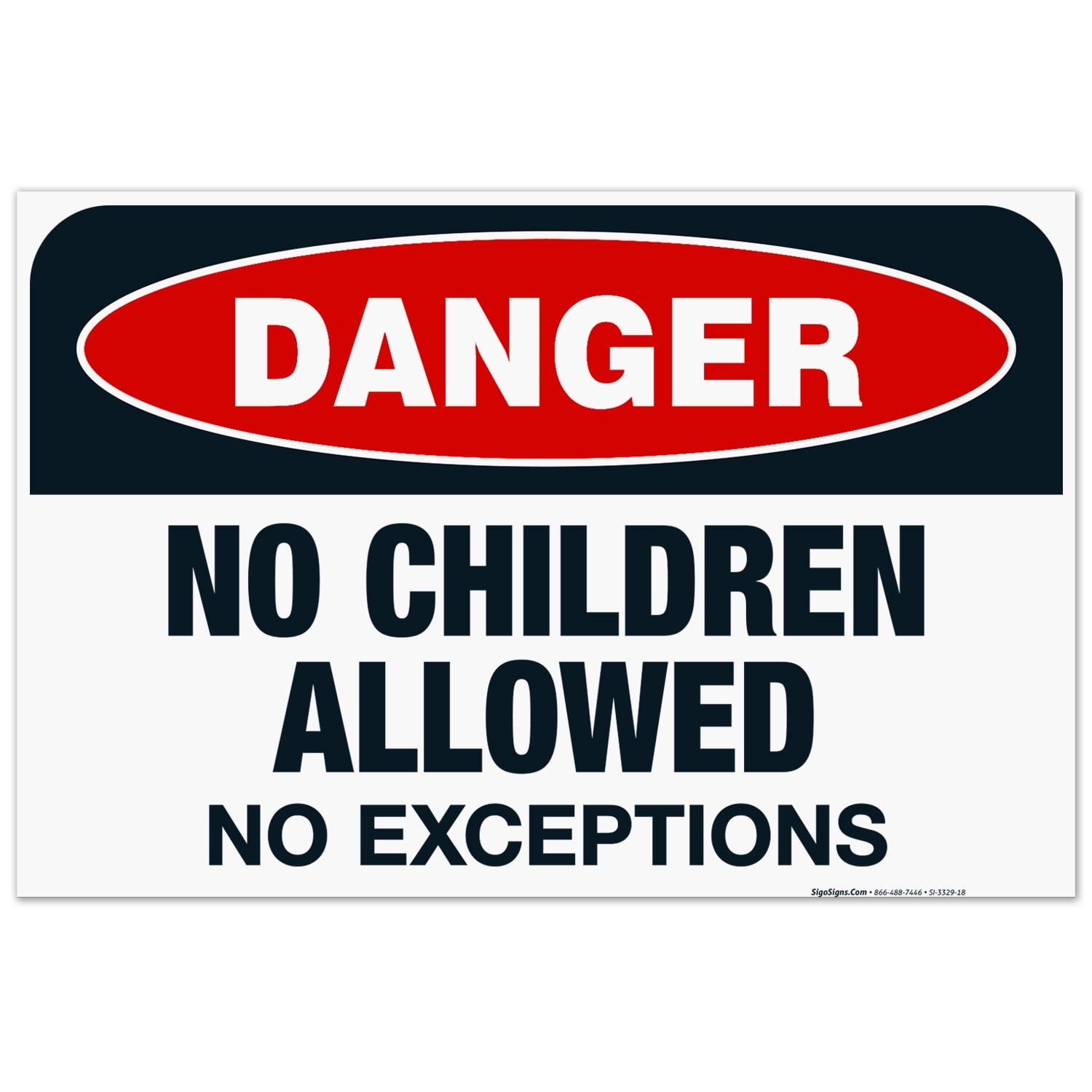 Danger No Children Allowed No Exceptions Sign, Pool Sign, - Walmart.com