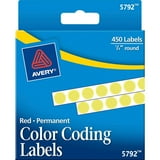 Avery Permanent Color Coding Labels, 1/4" Round, Pack of 450, Available ...