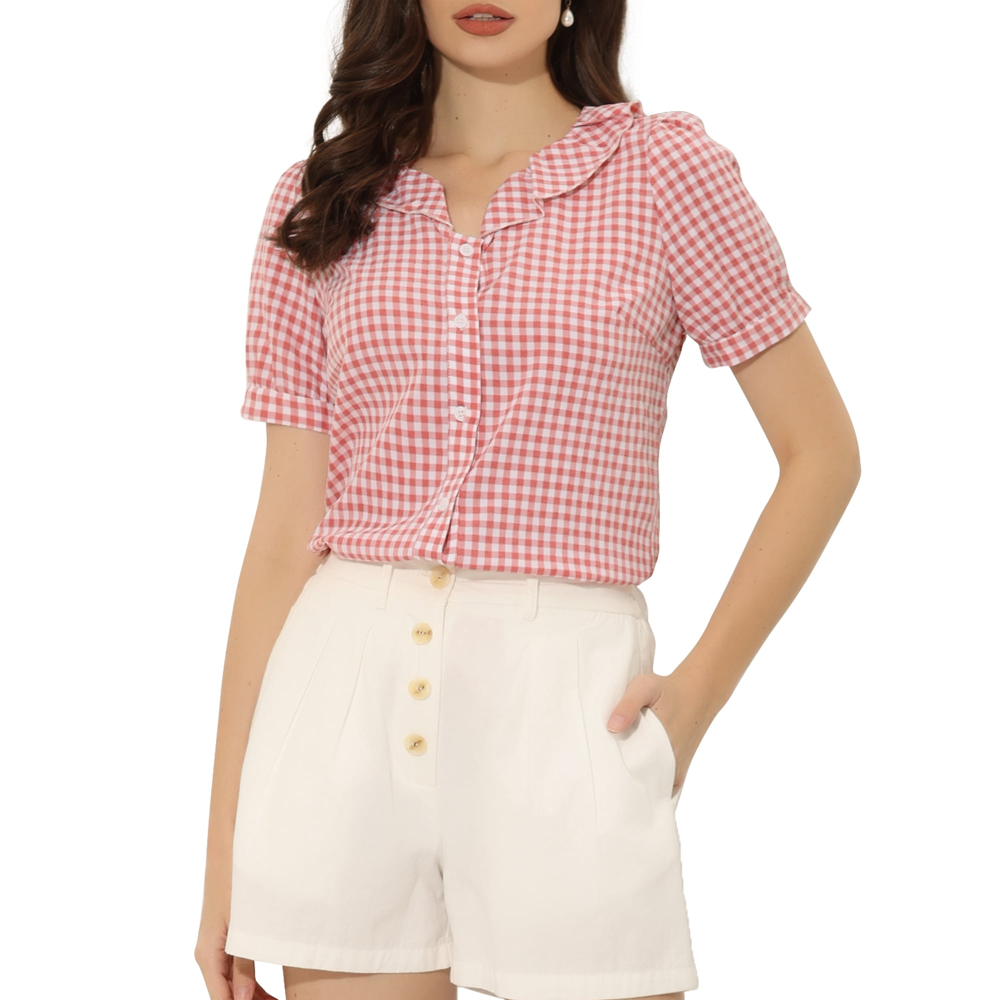 Click here for Inspire Chic Womens Blouses Peter Pan Collar Puff... prices