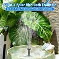 6.5W Solar Fountain Pump with 3600mAh Battery, Solar Water Fountain ...