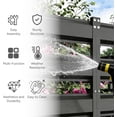 Black Metal Privacy Fence Panel,39" W x 48" H(3 Panels), Modular ...