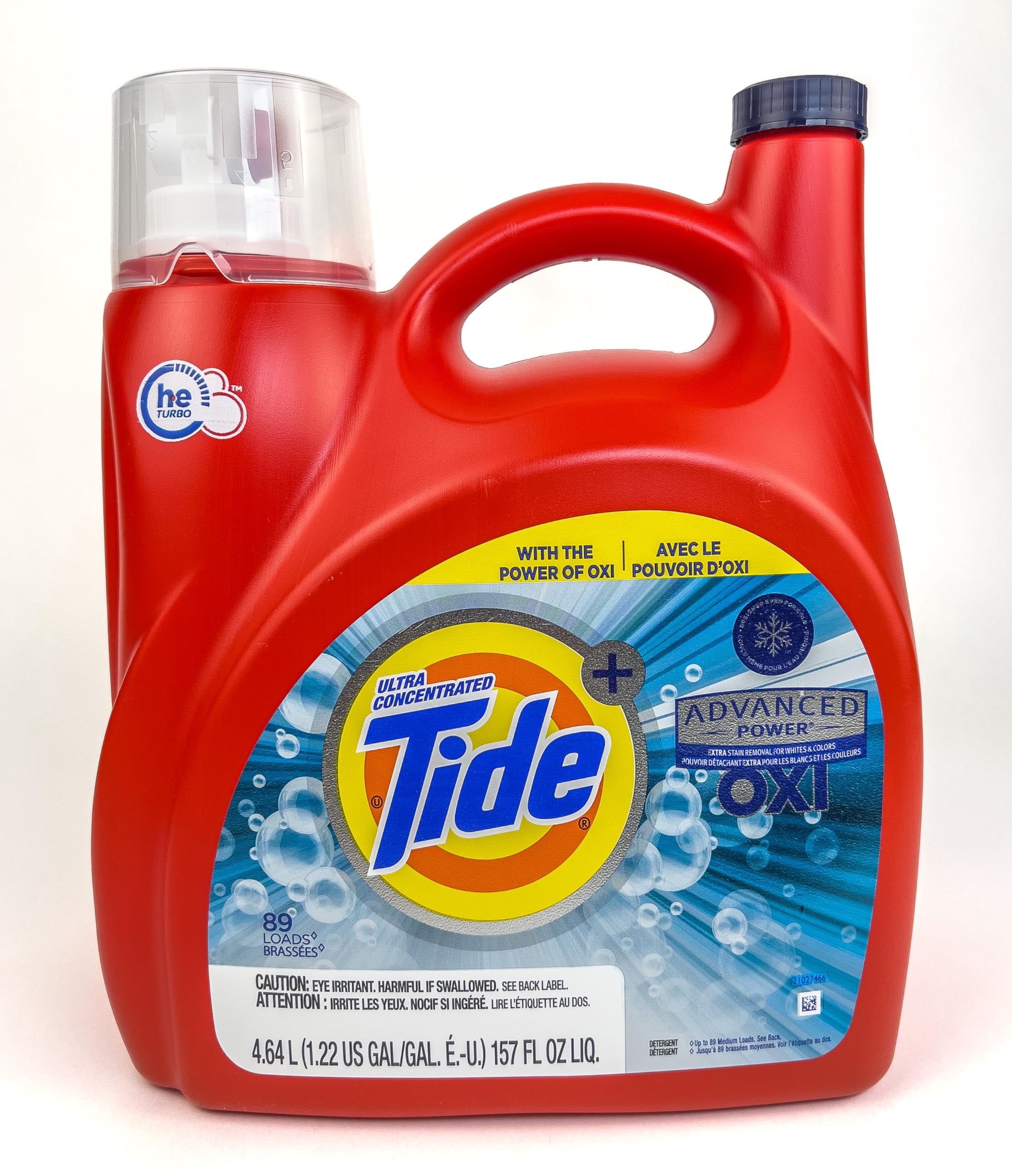 Tide Advanced Power Oxi Liquid Laundry Detergent, Ultra Concentrated ...