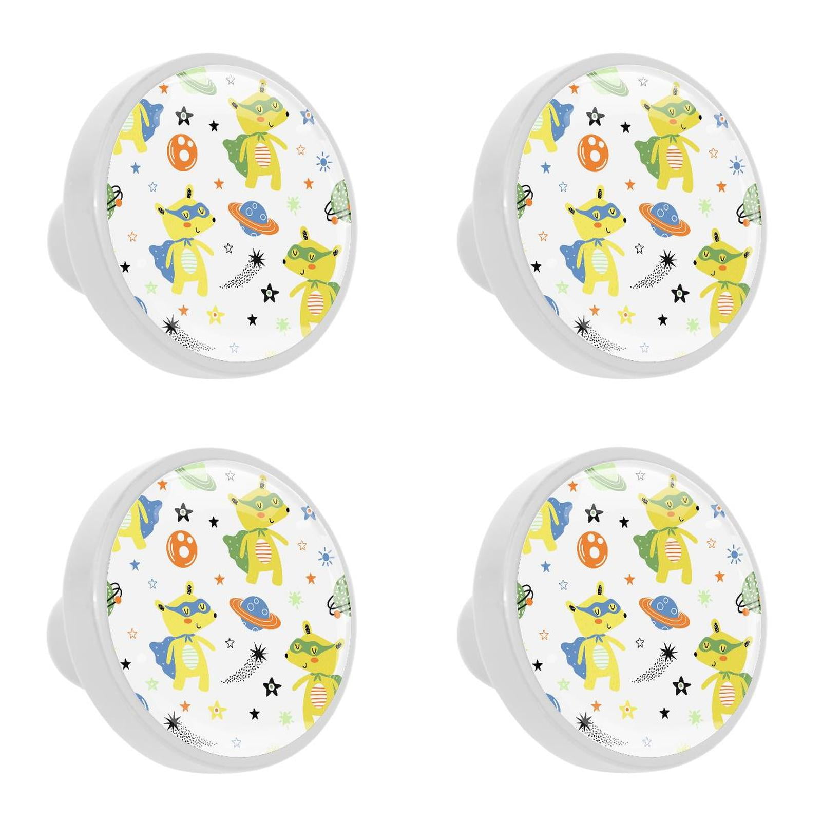 4 Pcs Bear Knobs for Kitchen Cabinet Cupboard Dresser Bookcase Drawer ...
