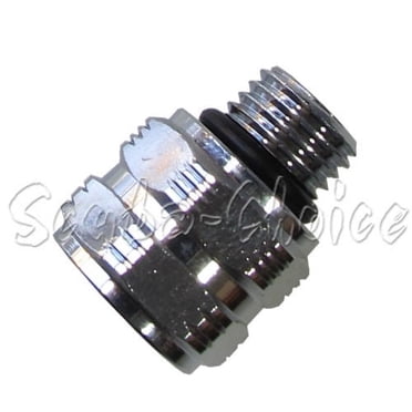 Scuba Adaptor M-3/8-24 to F-1/2-20 AS568-011 N70 | 3/8-24 UNF-2A | 1/2 ...