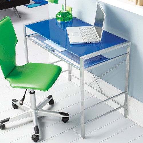Mainstays Versatile Modern Glass-Top Desk, Multiple Colors - Walmart.com