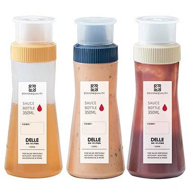 3 Pack Condiment Squeeze Bottles - 8 OZ Durable Plastic Squeeze Squirt ...
