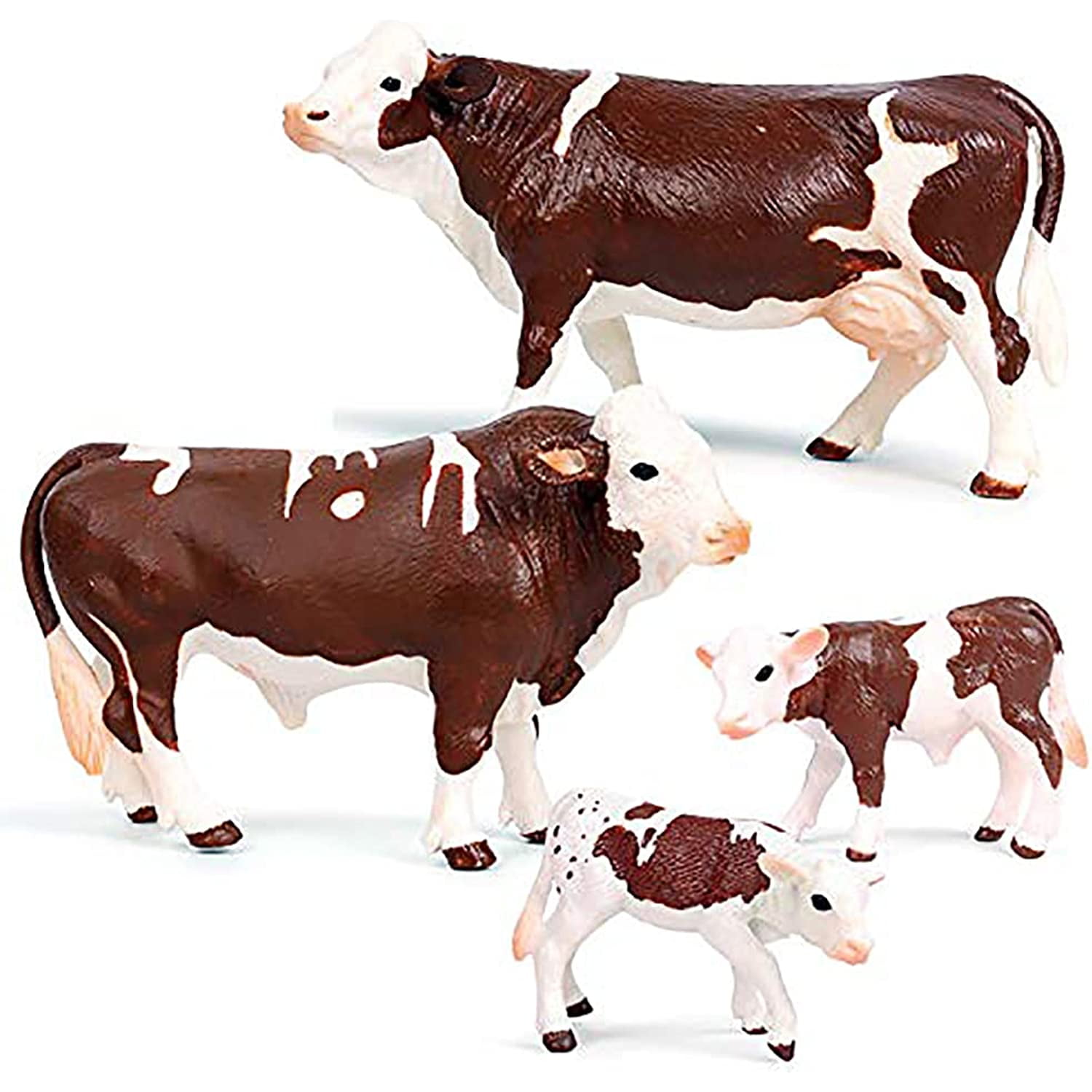 Holzlrgus Cattle Figurine Simulated Simmental Cattle Figure Realistic ...