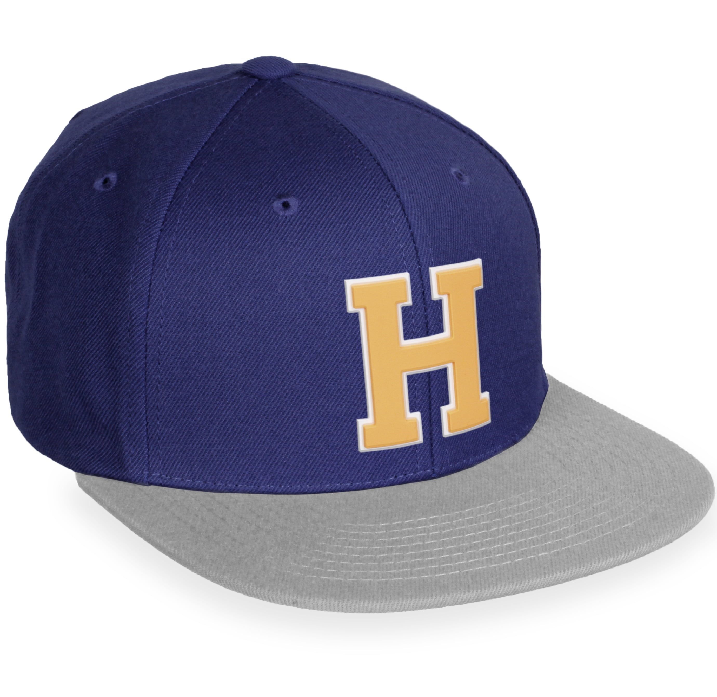 Daxton Classic Snapback White Neon Orange A to Z Letters Flat Bill ...